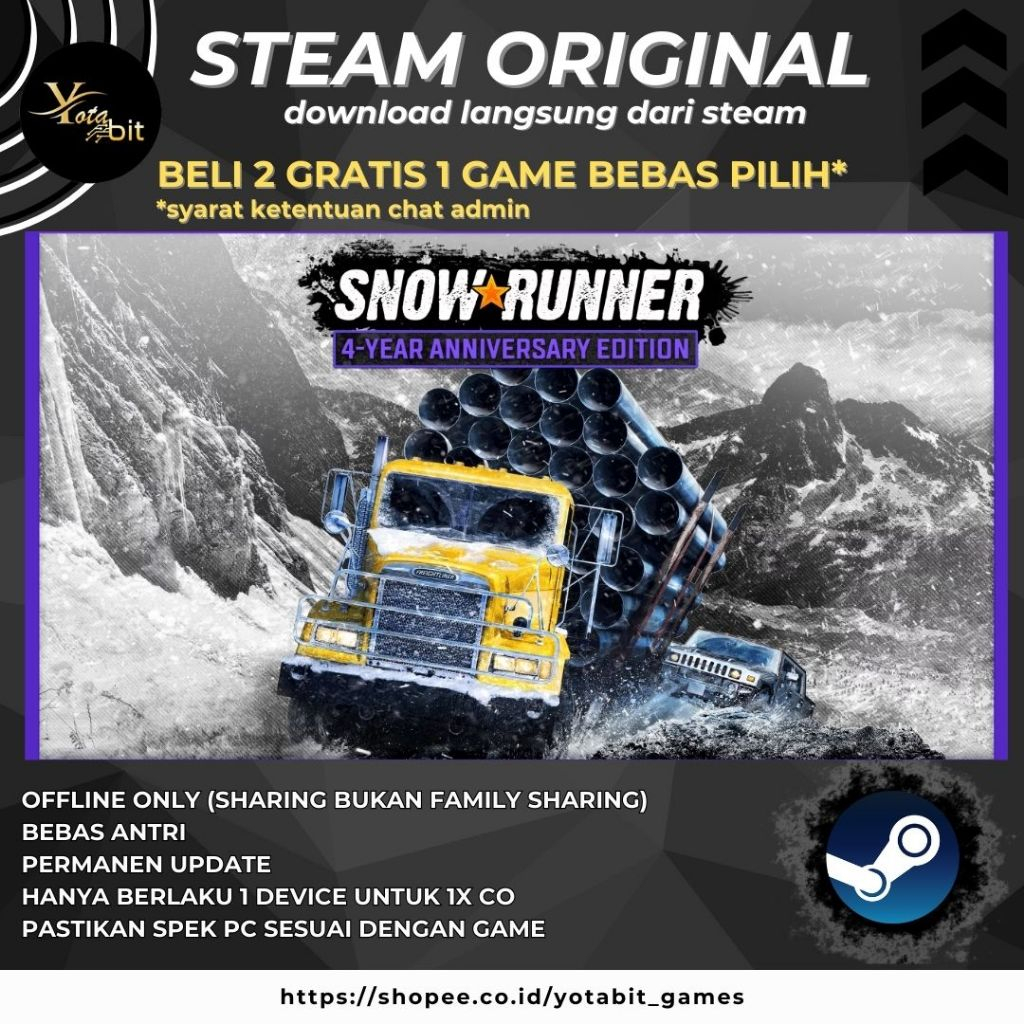 Jual SnowRunner 4 Year Anniversary Edition Full 24 DLC PASS PC Sharing ...