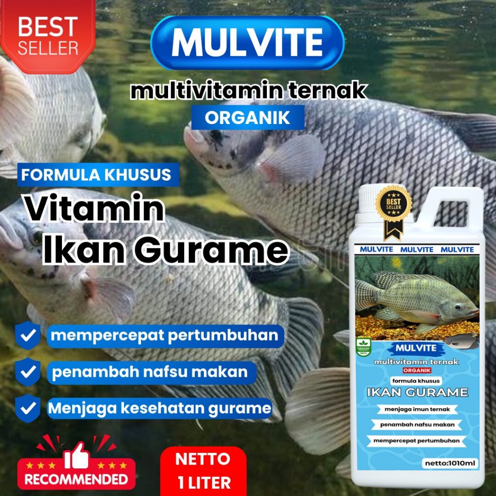 Jual MULVITE IKAN GURAME Vitamin Ikan gurame, vitamin probiotik ikan gurame Cepat Besar ...