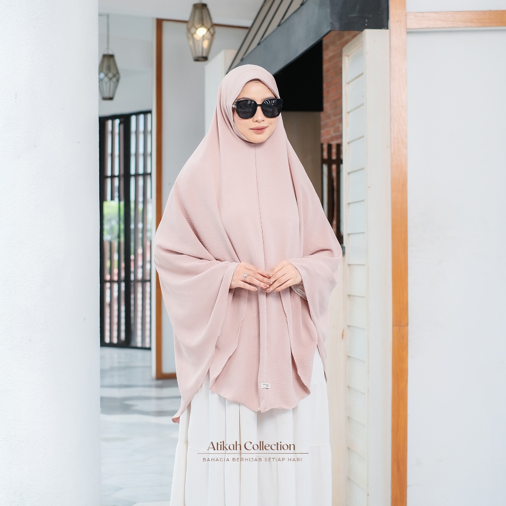 Jual Khimar Aisyah - Hijab Malaysia Dagu Soft Pad Syar'i XXXL Non Tali Bergo Crinkle Airflow ...