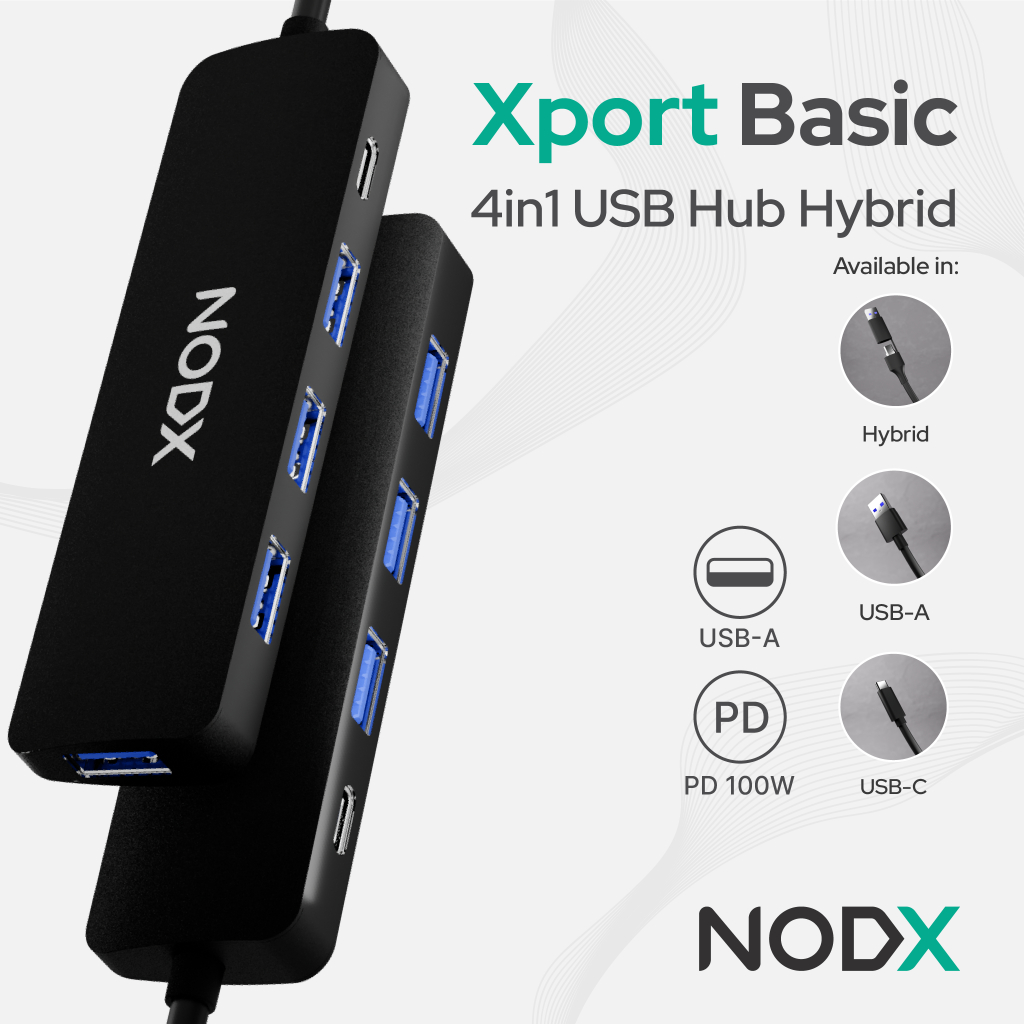 Jual NODX Xport Basic USB Hub 4 Ports | Shopee Indonesia
