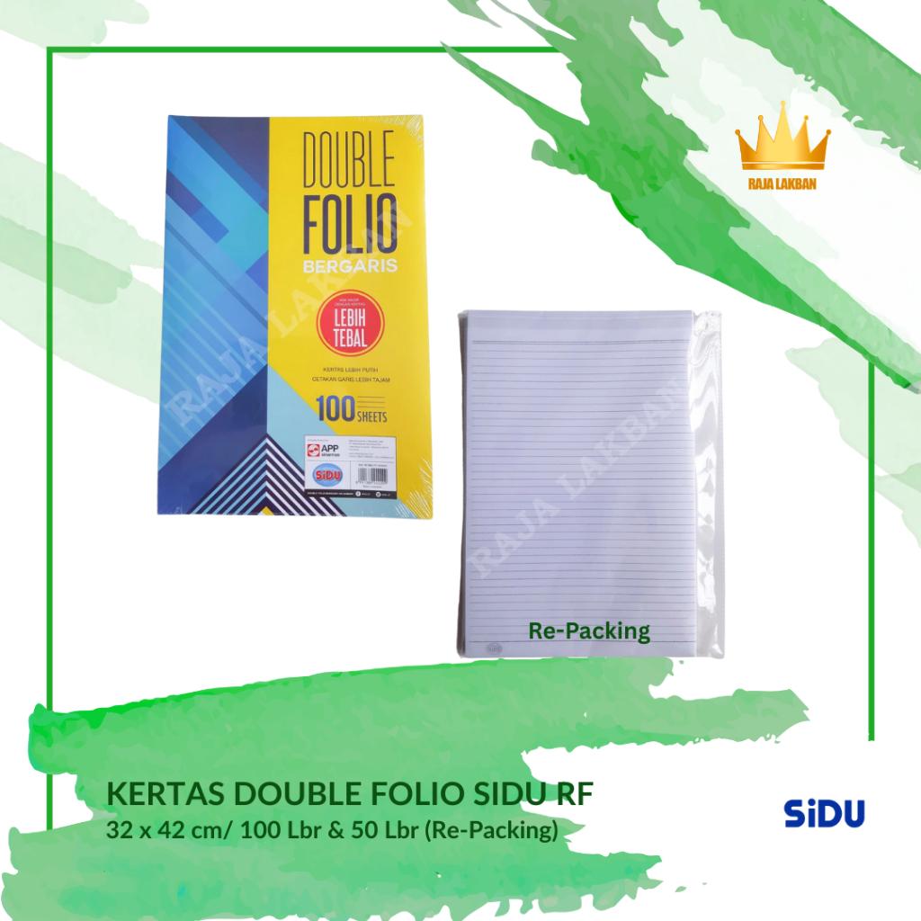 Jual Kertas double folio bergaris SiDU RF 32 x 42 cm- 50 Lembar ...