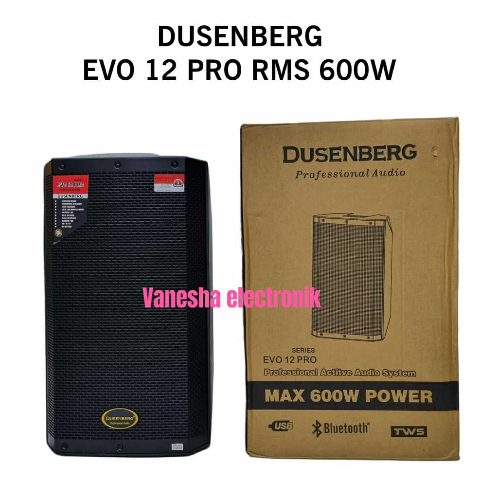 Jual Speaker Aktif 12inch Dusenberg Evo 12 Pro RMS 600watt Bluethooth ...