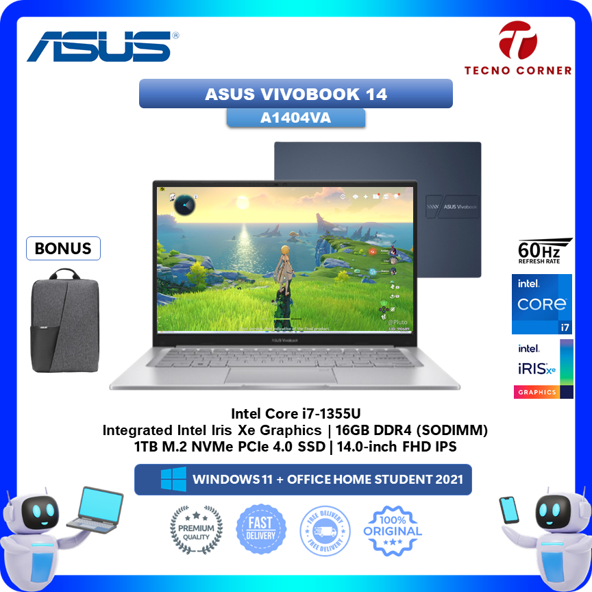 Jual NEW! Asus Vivobook 14 A1404VA Intel Core I7 1355U RAM 16GB SSD 1TB ...