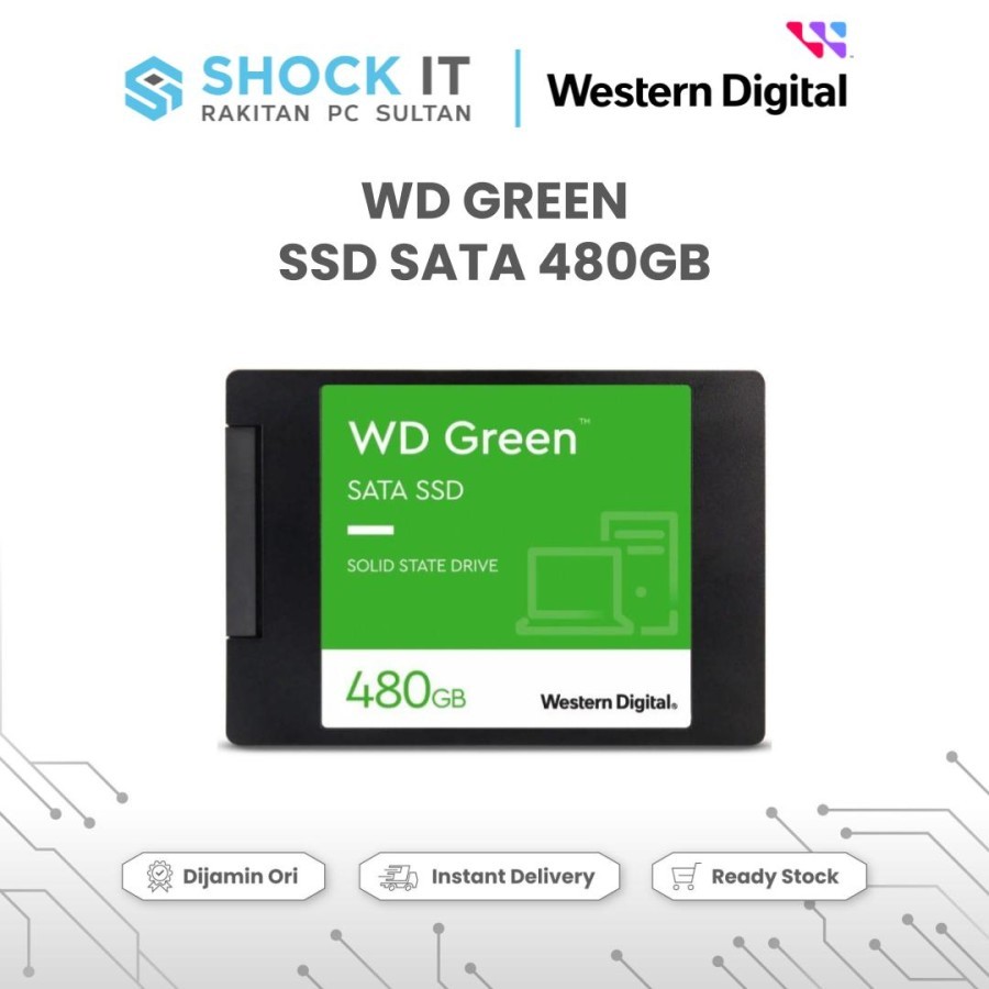Jual WD SSD Green 480GB - SSD Internal SATA 2.5 inch 7mm | Shopee Indonesia
