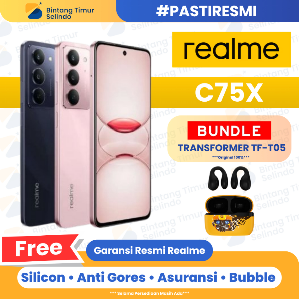 Jual Realme C75x 8/128GB - HP Garansi Resmi, RAM Besar, Performa ...