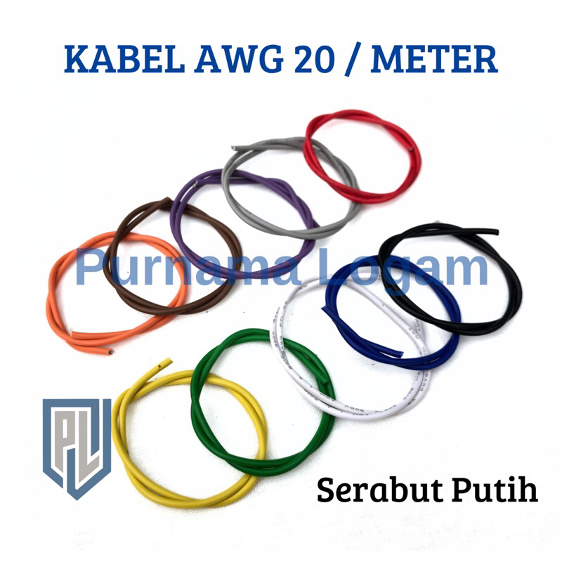 Jual KABEL AWG 20 CABLE SERABUT SILVER/ SERABUT PUTIH TINNED CU METERAN | Shopee Indonesia