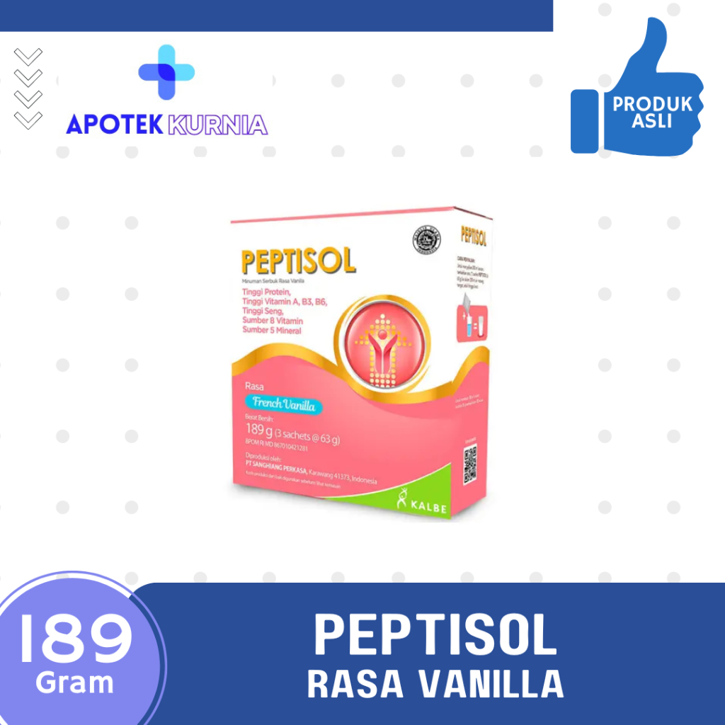 Jual PEPTISOL RASA VANILLA 189GR / SUSU DENGAN PROTEIN TINGGI DALAM ...