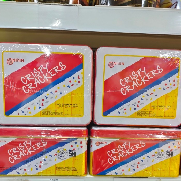 Jual nissin crispy Kaleng 750gr 1 dus isi 6 kaleng | Shopee Indonesia