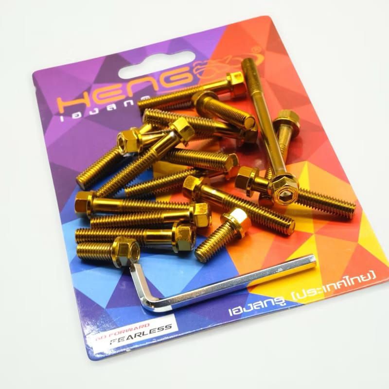 Jual Baut probolt thailand heng 2 kunci probolt set bak cvt vario 110 beat scoopy warna gold ...