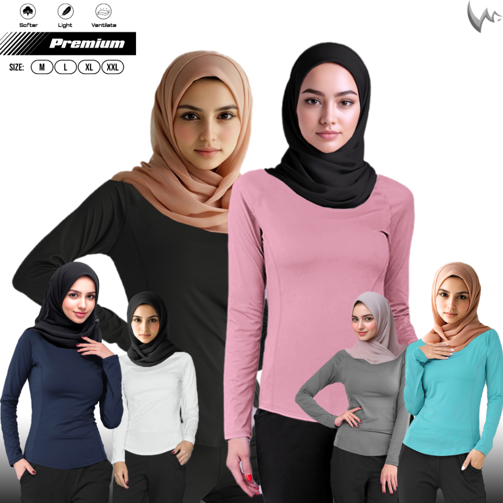 Jual Winstorm MUSLIM Baju Olahraga Wanita Premium Lengan Panjang Kaos ...