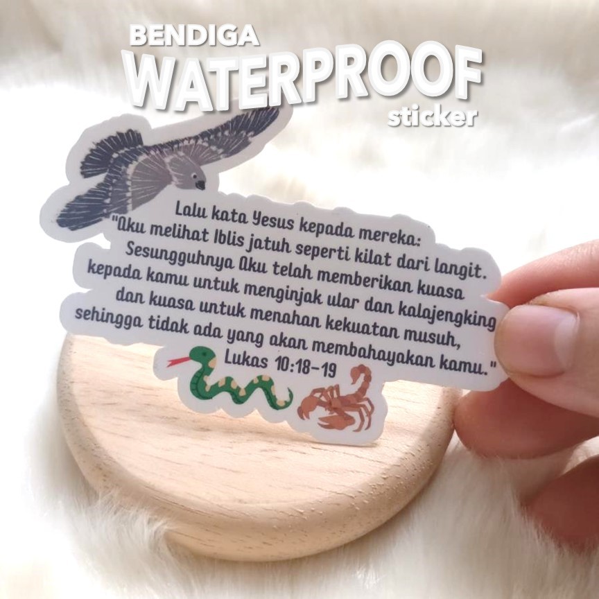 Jual KUASA ORANG PERCAYA Sticker BENDIGA | Stiker Vinyl Gospel Alkitab ...
