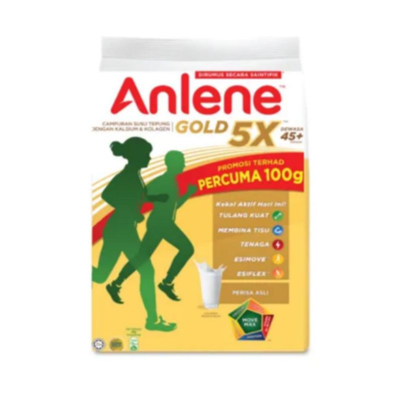 Jual ANLENE Gold 5X Plain High Calcium High Protein Susu Bubuk Instan ...