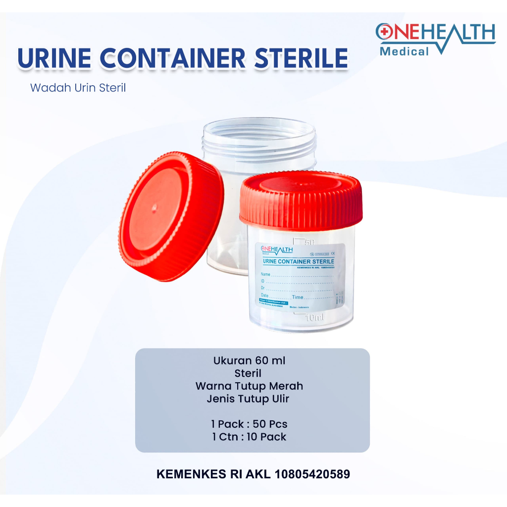 Jual Onehealth Pot Urin Steril 60ml Sample Container Steril Pot Dahak ...