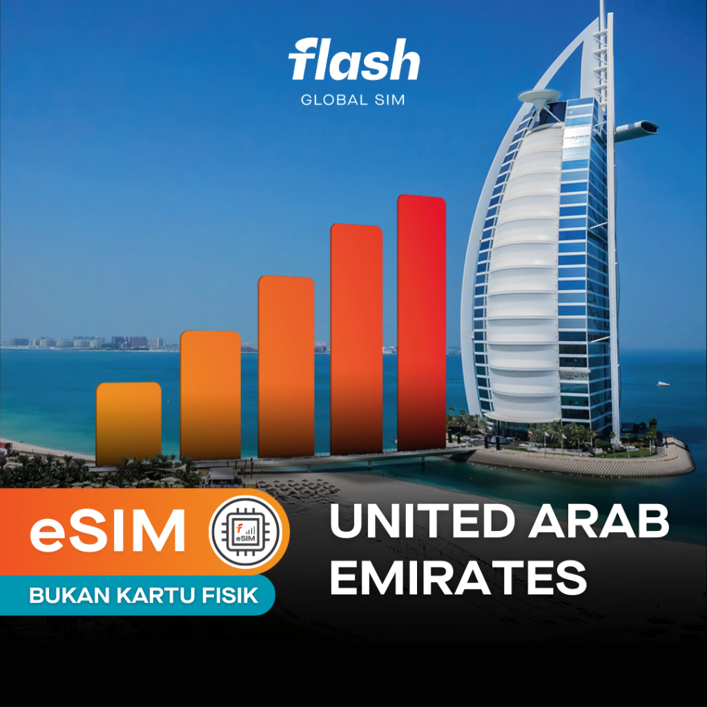 Jual eSIM UAE Big Quota Flash Global SIM (eSIM Dubai, Abu Dhabi ...