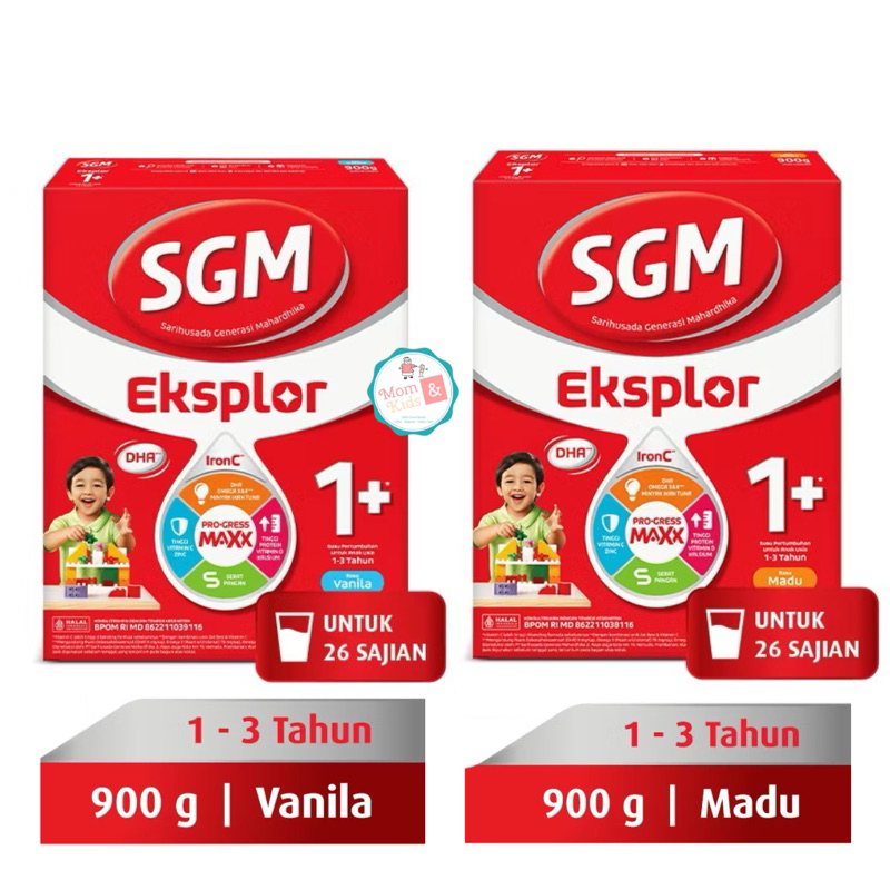 Jual SGM EKSPLOR 1+ VANILA MADU 900 GR | SGM EKSPLOR TAHAP 1 (1-3 TAHUN) 900GR | Shopee Indonesia