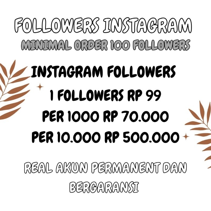 Jual INSTA**GRAM FOLLOWER PERMANENT REAL | Shopee Indonesia