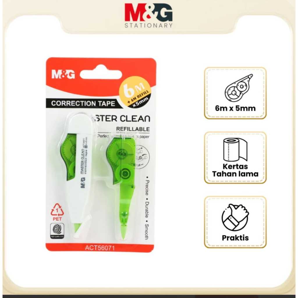 Jual correction tape M&G tipe master clean / gaspard et lisa ( gambar ...