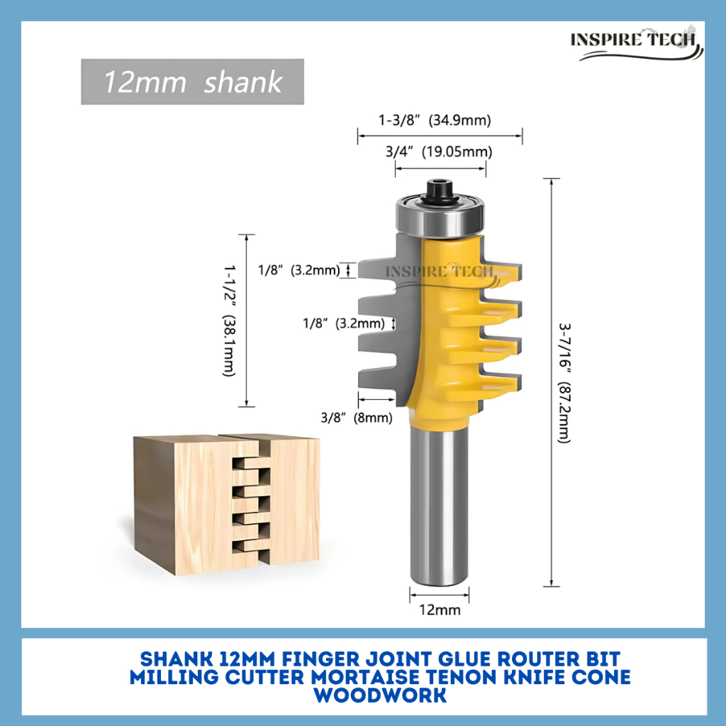 Jual Mata Router Sambungan Bit Finger Joint Shank 12MM Pemotong ...