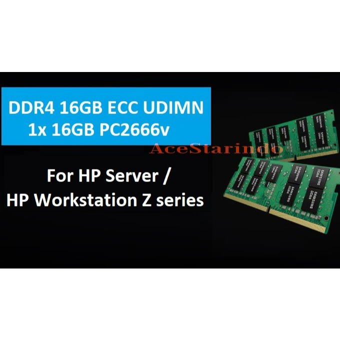 Jual RAM DDR4 16GB PC2666v ECC UDIMN for SERVER HP Proliant DL20 G10 ...