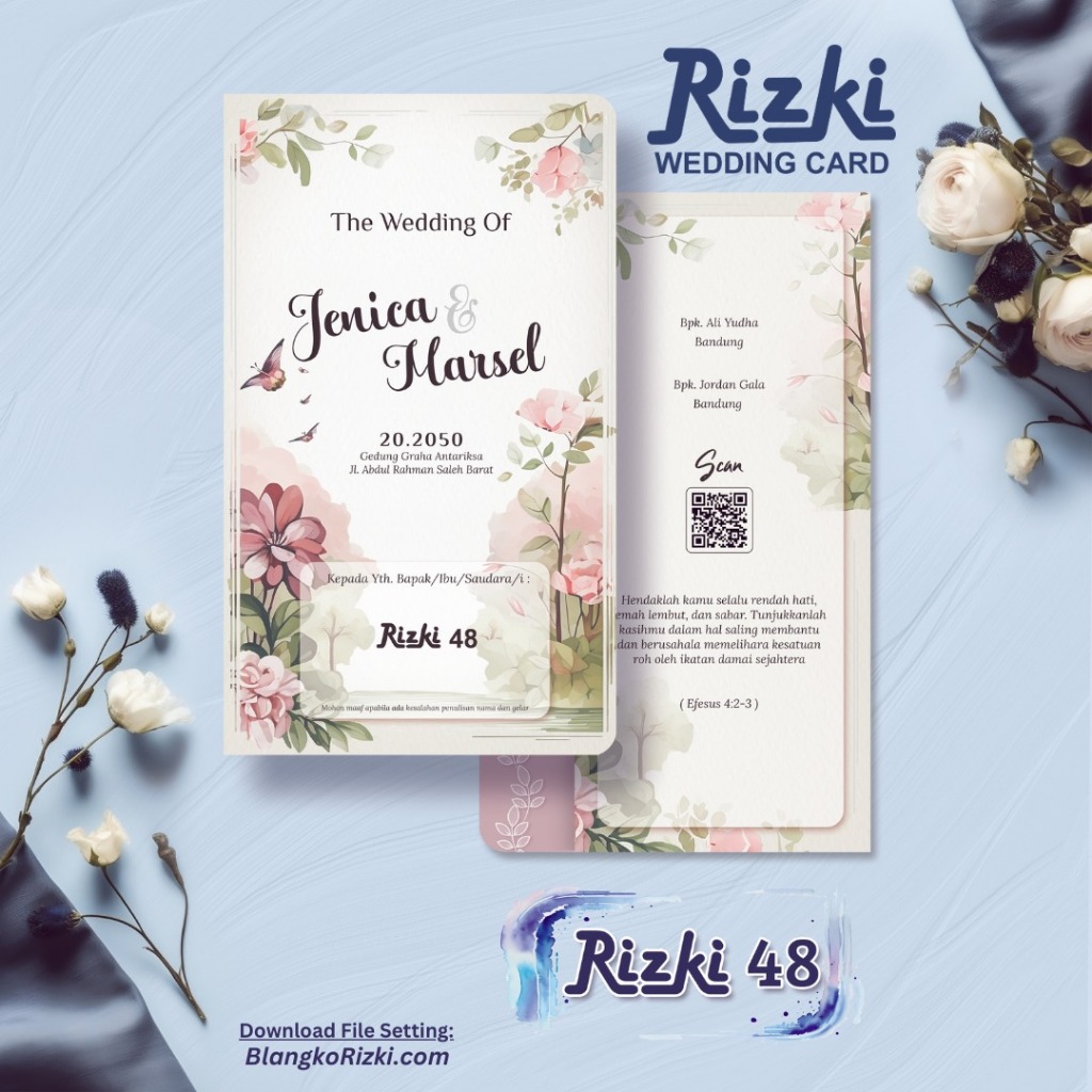 Jual RIZKI 48 | Blangko Undangan | Undangan Murah | FLASH SALE | isi 100 pcs | Shopee Indonesia
