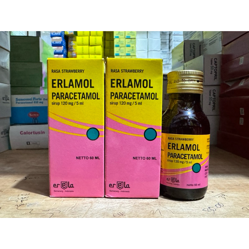 Jual ERLAMOL SIRUP 60 ML - Paracetamol Sirup | Shopee Indonesia
