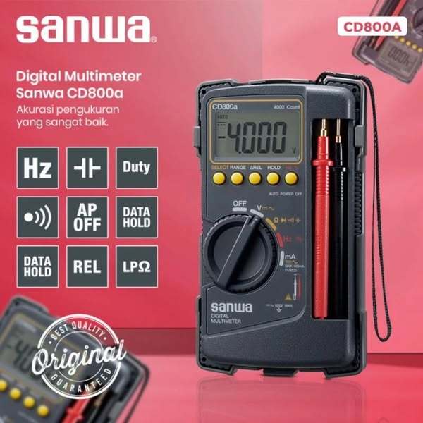Jual Multimeter Digital Merk Sanwa CD800a (made in Japan) | Shopee Indonesia