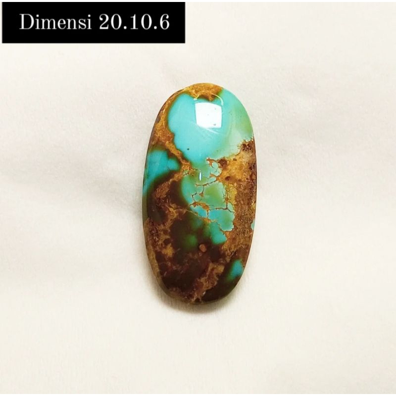 Jual Natural Pirus Persia Gradasi Dwi Warna Urat Emas | Shopee Indonesia