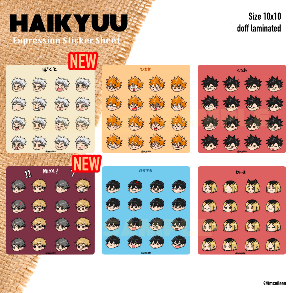 Jual HAIKYUU EXPRESSION STICKER SHEET | Shopee Indonesia