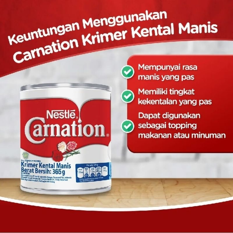 Jual Susu Nestle Carnation SKM Krimer Susu Kental Manis Kaleng 370gr ...
