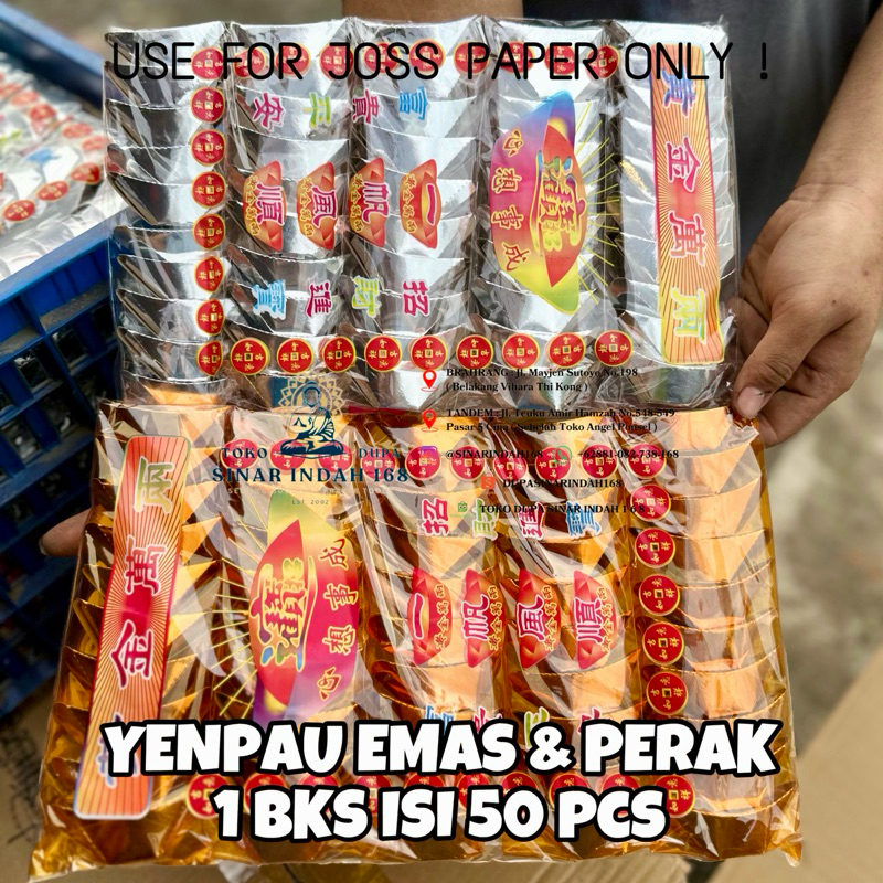 Jual KIM GIN YENPAU CHENG BENG / EMAS PERAK BENTUK YENPAU CHENGBENG ...
