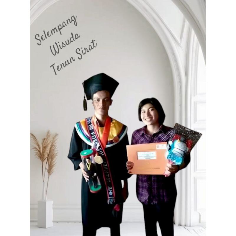 Jual Selempang wisuda etnik/Syal Kain tenun sirat etnik/aksesoris ...