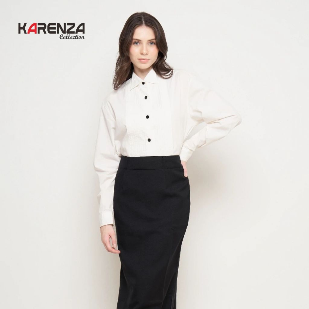 Jual KARENZA - ROK KERJA WANITA BAHAN KANTOR FORMAL/ROK SPAN RAMPEL ...