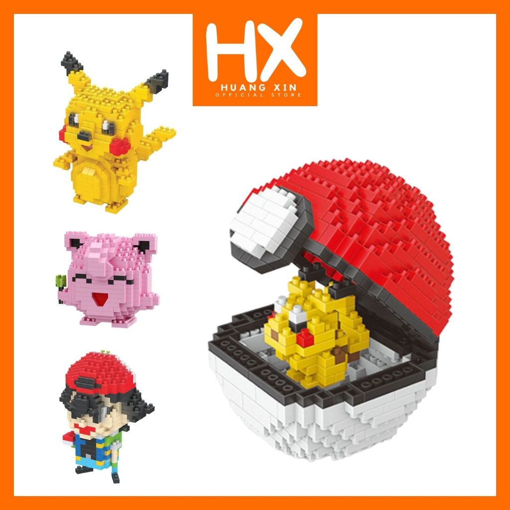 Jual HX Pokemon Brick Building Blok Toys Puzzle Mainan Anak Balok Susun ...