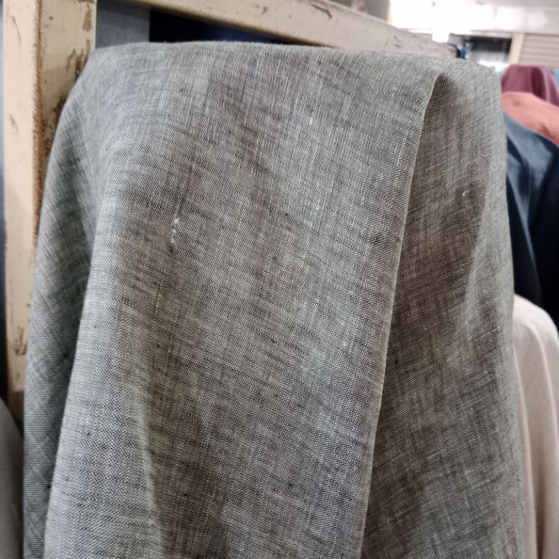 Jual BAHAN KAIN KATUN LINEN FURE SERAT DENIM HARGA PER (METER) | Shopee ...