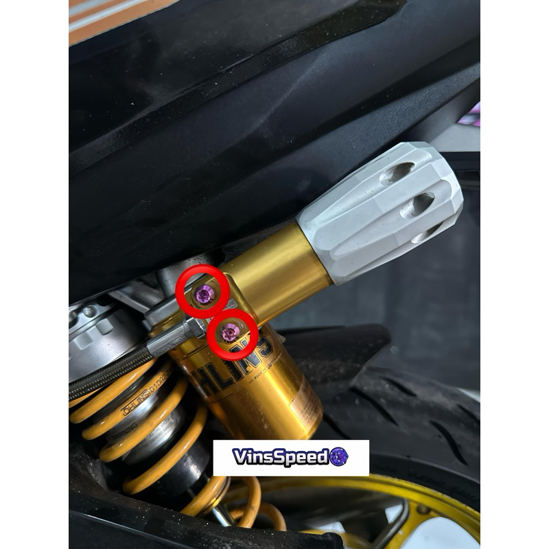 Jual Baut Preload Adjuster Shock Titanium GR5 isi 2 baut | Shopee Indonesia