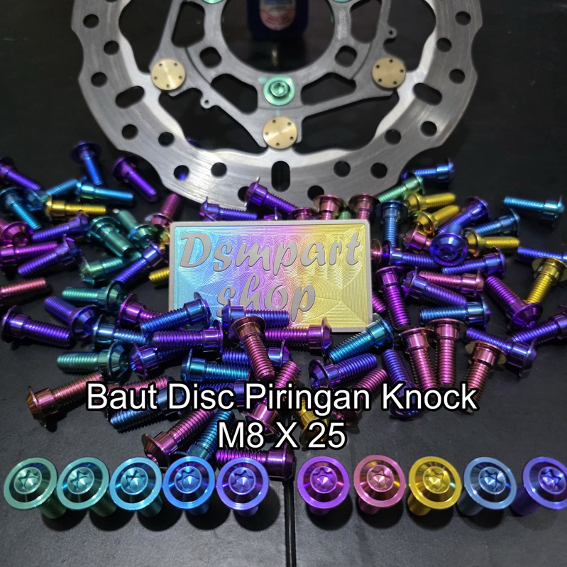 Jual Baut Disc Piringan Knock Original Titanium GR5 (HARGA 1 BIJI) | Shopee Indonesia