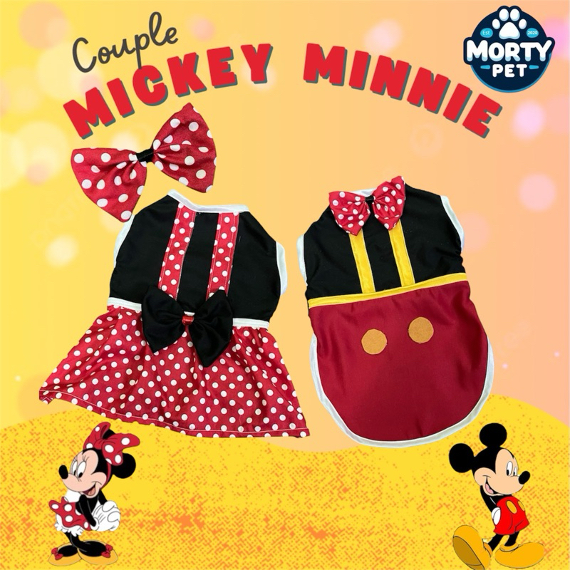 Jual Baju Couple Kucing Anjing Spesial Edisi Mickey Minnie Mouse ...