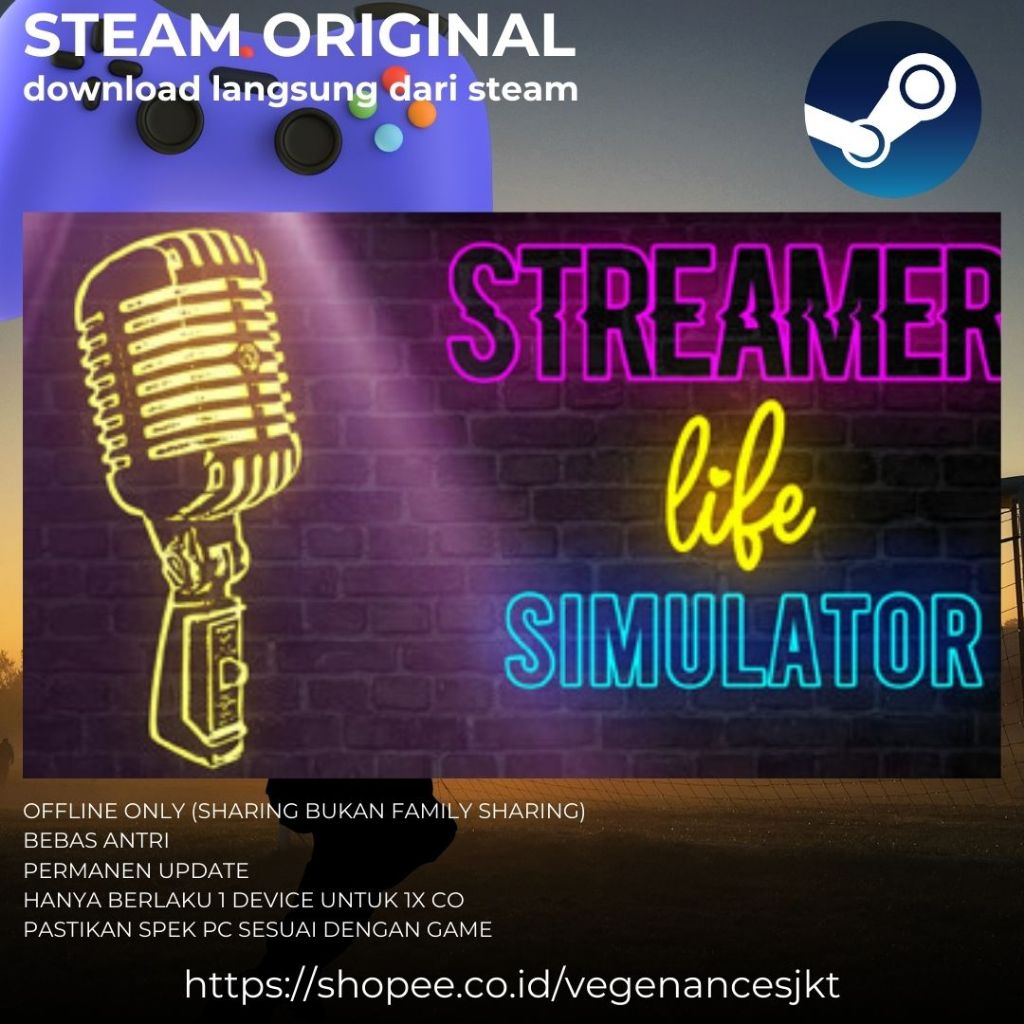 Jual Streamer Life Simulator PC Game Sharing Original + Latest Update ...