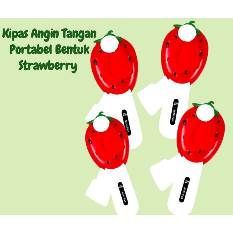 Jual Kipas Angin Tangan Manual Bentuk Strawberry | Shopee Indonesia