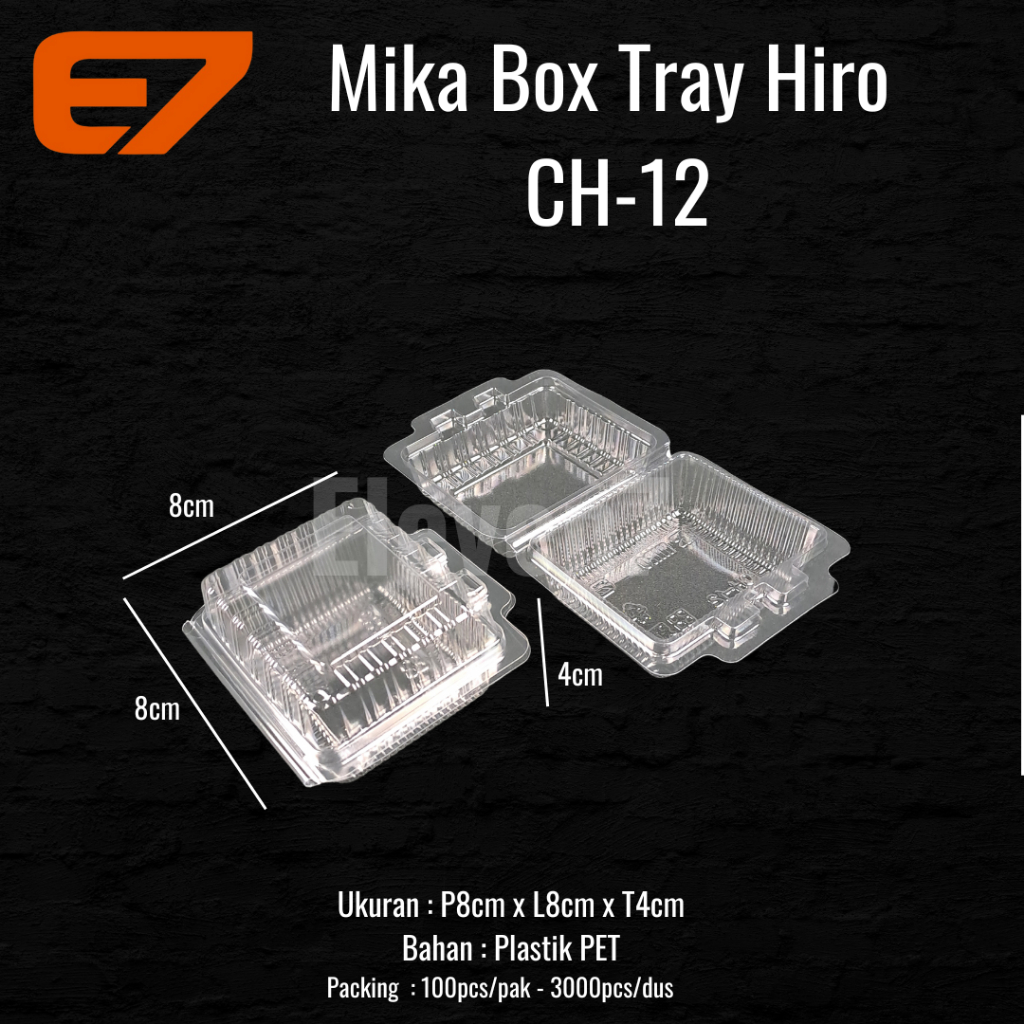 Jual Kotak Box Mika Sushi Mini HIRO CH-12 - Tray Kotak Kue (100pcs) | Shopee Indonesia