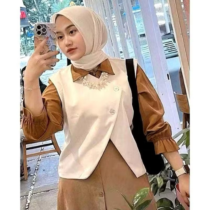 Jual Allava Vest-Vest Premium Rompi Wanita semiwool / Vest Korean Style ...