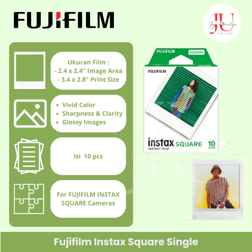 Jual Fujifilm Instax Square Paper Photo Single Instant Film 10 Sheets ...