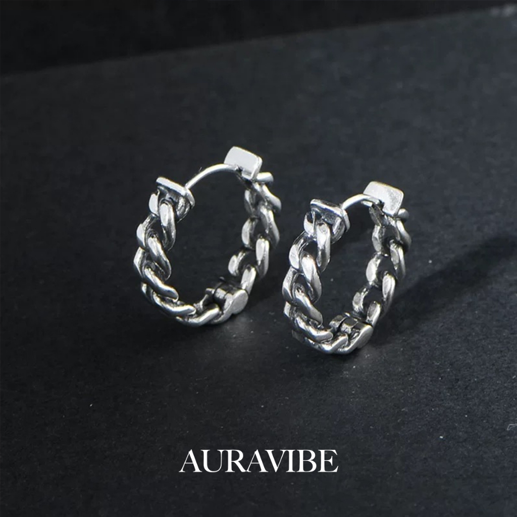 Jual AURAVIBE Anting tembaga, anting desain rantai khusus, gaya ...