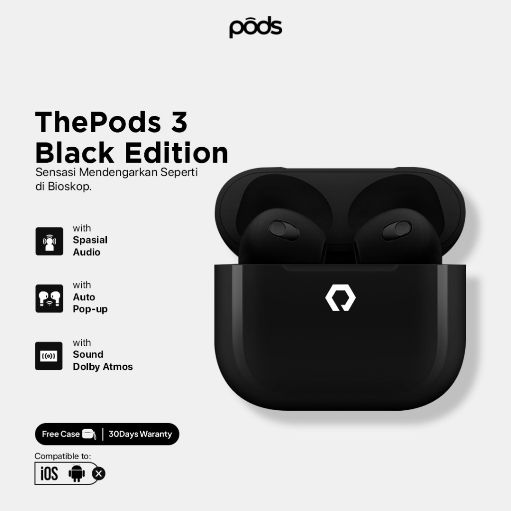 Jual [LIMITED EDITION] PRIME 3 TWS Black Series - Earpods Bluetooth ...