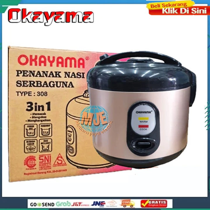 Jual Magicom Okayama 1.8 Liter Rice Cooker Penanak Nasi Magicom 3 In 1 Okayama OK-308 Anti ...