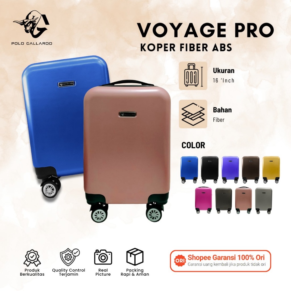 Jual Koper 16 Inch Size Kabin Dan Bagasi Polo Gallardo KP06 Hardcase ...