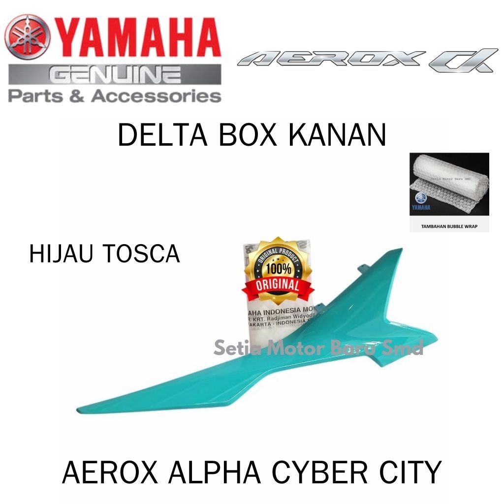 Jual Delta Box Kanan Hijau Tosca Aerox Alpha Cyber City Mat Blue ...