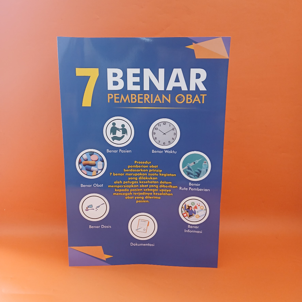 Jual Poster 7 Prosedur Pemberian Obat yang Benar - Poster 7 Langkah ...