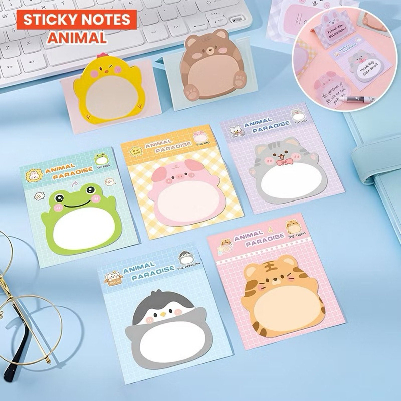 Jual [PSS] STICKY NOTES MOTIF ANIMAL ISI 20 LEMBAR | KERTAS CATATAN ...
