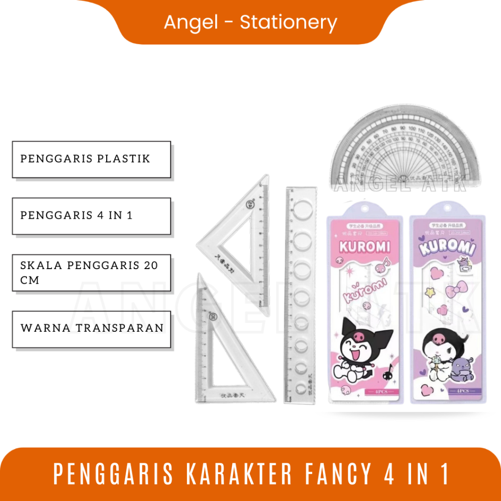Jual ( Satu Set 4 Pcs ) Penggaris Karakter Lucu / Garisan Motif Disney ...